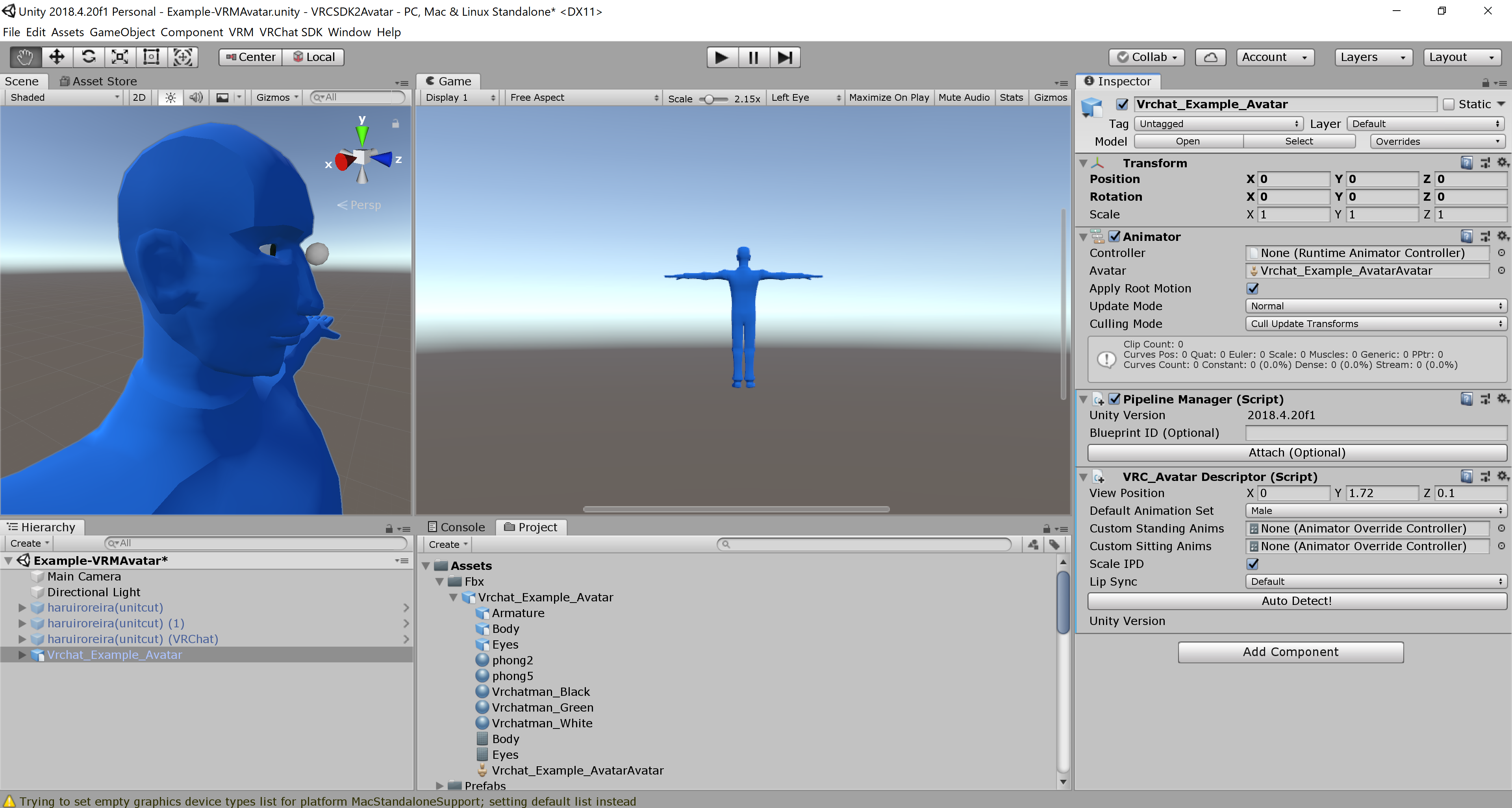VRChat開発メモ（アバター編、Unity 2018.4.20f1、VRCSDK2） #3D - Qiita