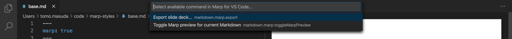 【VS Code + Marp】Markdownから爆速・自由自在なデザインで、プレゼンスライドを作る #VSCode - Qiita