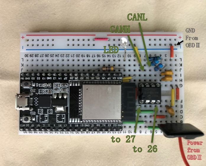 Esp32 Mcp2561を使ってアウトランダーphevのobdⅡデータを取得してみた Arduino Qiita
