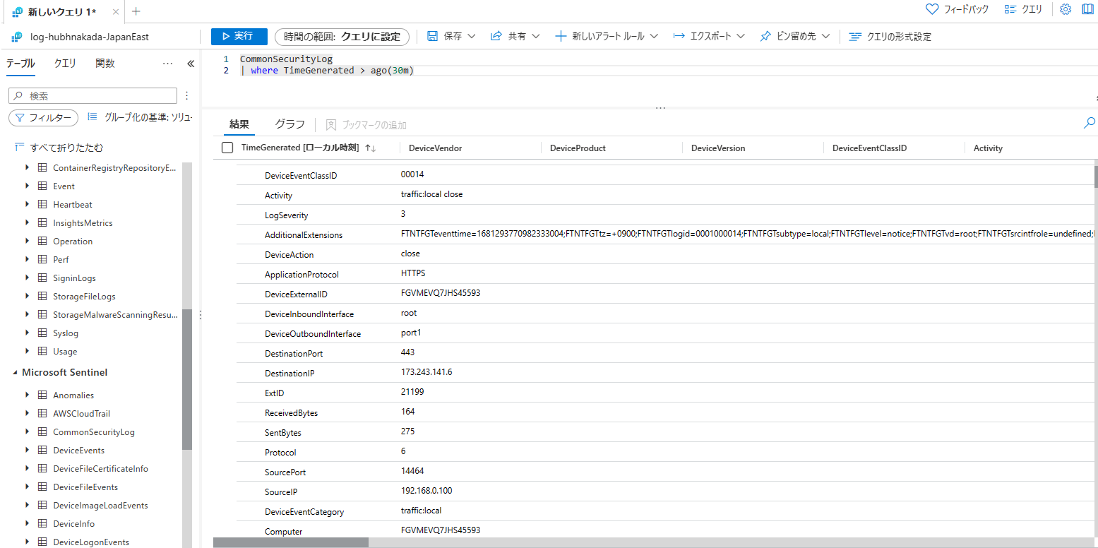 FortiGate ログを Azure Monitor Agent (AMA) を用いて CEF 形式で Log Analytics ...