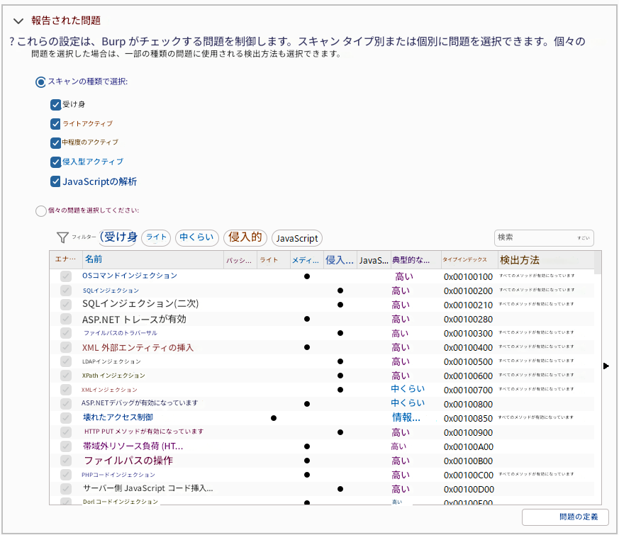 BurpのScannerオプションを私はまだ知らない #Security - Qiita