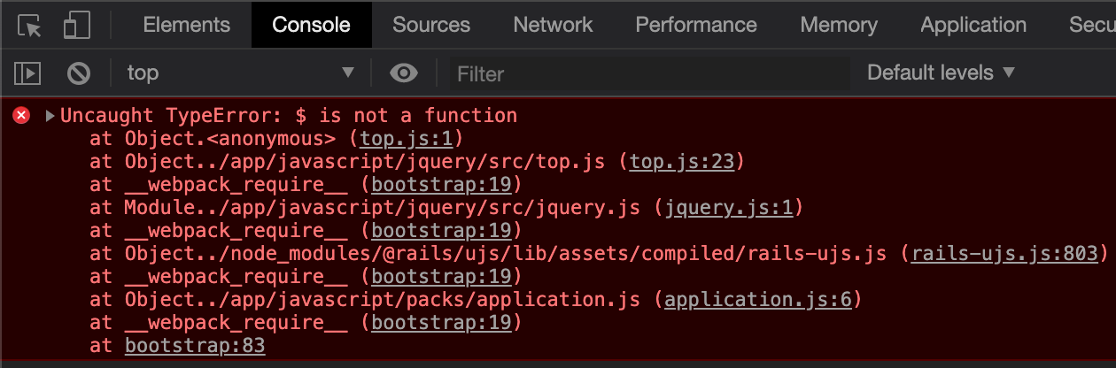 [Rails6 / jQuery導入] Uncaught TypeError: $ is not a function のエラー解決 #webpack - Qiita