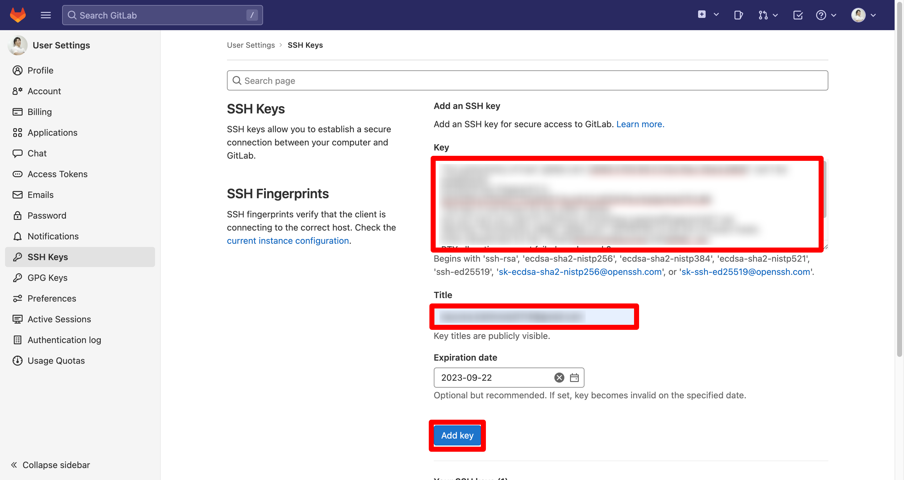 【git】SSH認証キーをGitLabに登録してclone #Linux - Qiita