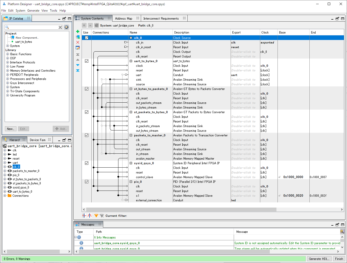 外部からPlatformDesignerモジュールにアクセスしよう～Avalon-MMブリッジの使い方あれこれ #FPGA - Qiita