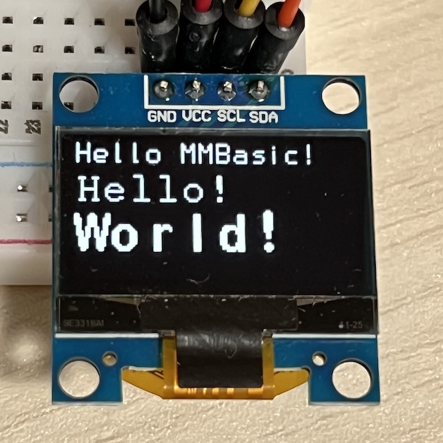 Raspberry Pi PicoでPicoMite(MMBasic)を使う〜OLEDディスプレイへの出力 #RaspberryPiPico ...