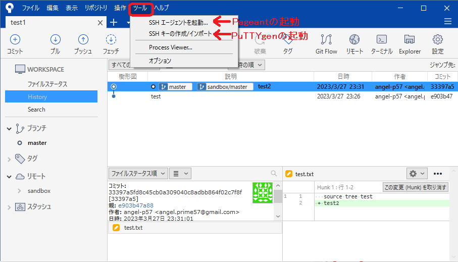 Windows版SourcetreeでのSSH接続情報整理 #Git - Qiita