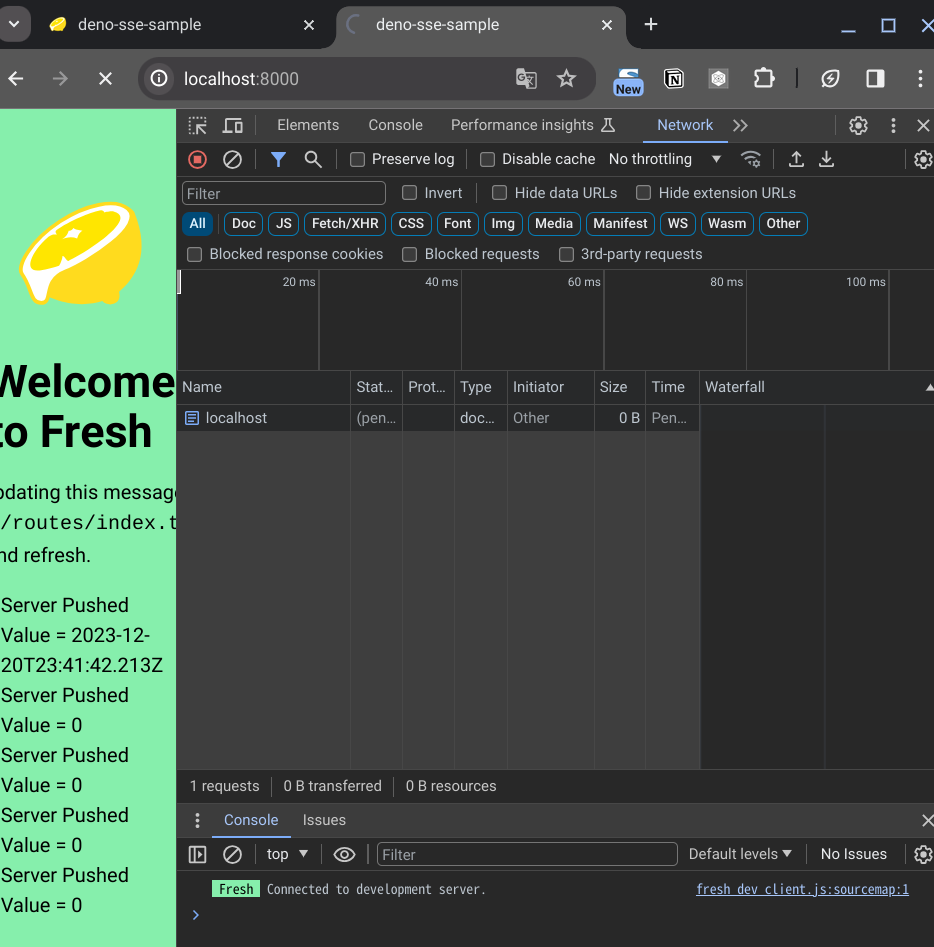 Server-Sent Events の制限を体感する(Deno / Fresh / ServerSentEventStream) #SSE - Qiita