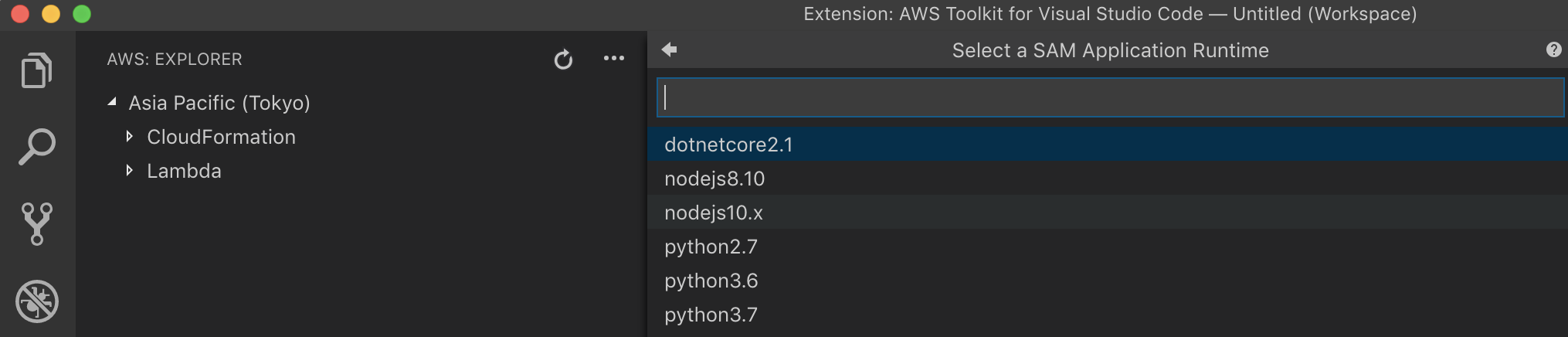 AWS Toolkit for Visual Studio Code試す #AWS - Qiita