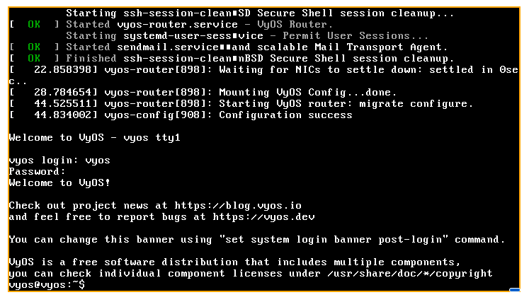 VyOSをインストールしてからSSH接続するまで #Linux - Qiita
