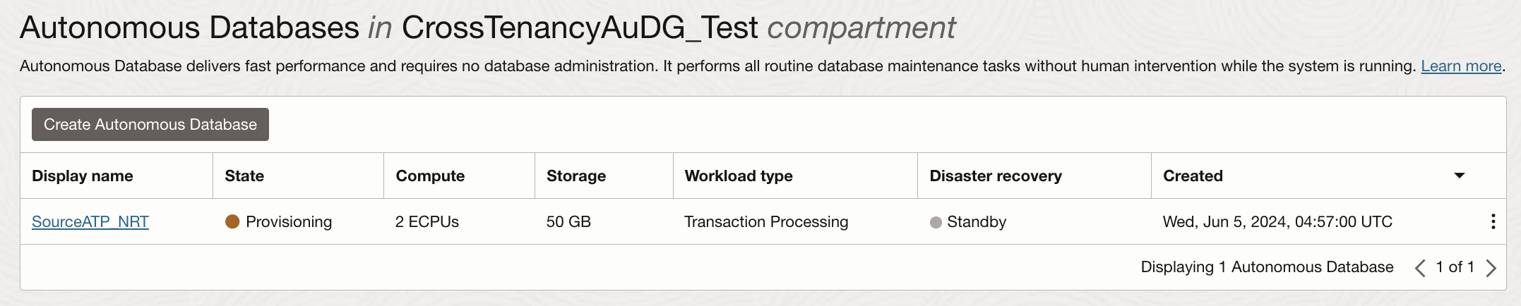 Autonomous Database：Autonomous Data Guardのスタンバイ・データベースを別のテナンシに作成してみた #oracle - Qiita