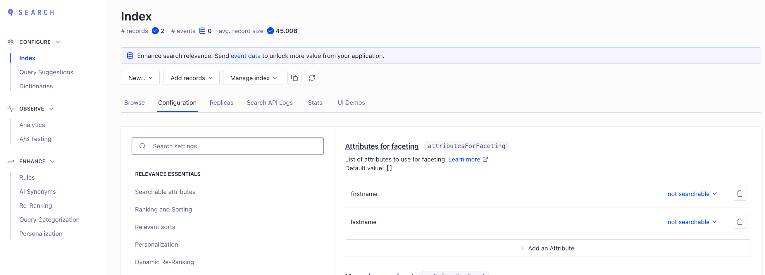 Algoliaを使うにあたり調べたこと #SaaS - Qiita