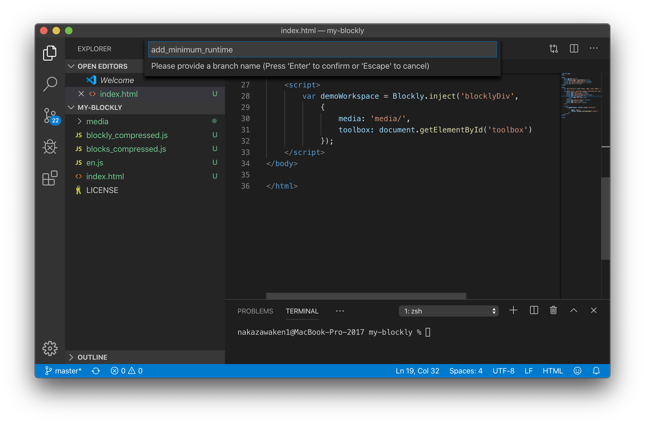 Blocklyでオリジナルのビジュアル開発環境を作る手順 #GitHub - Qiita