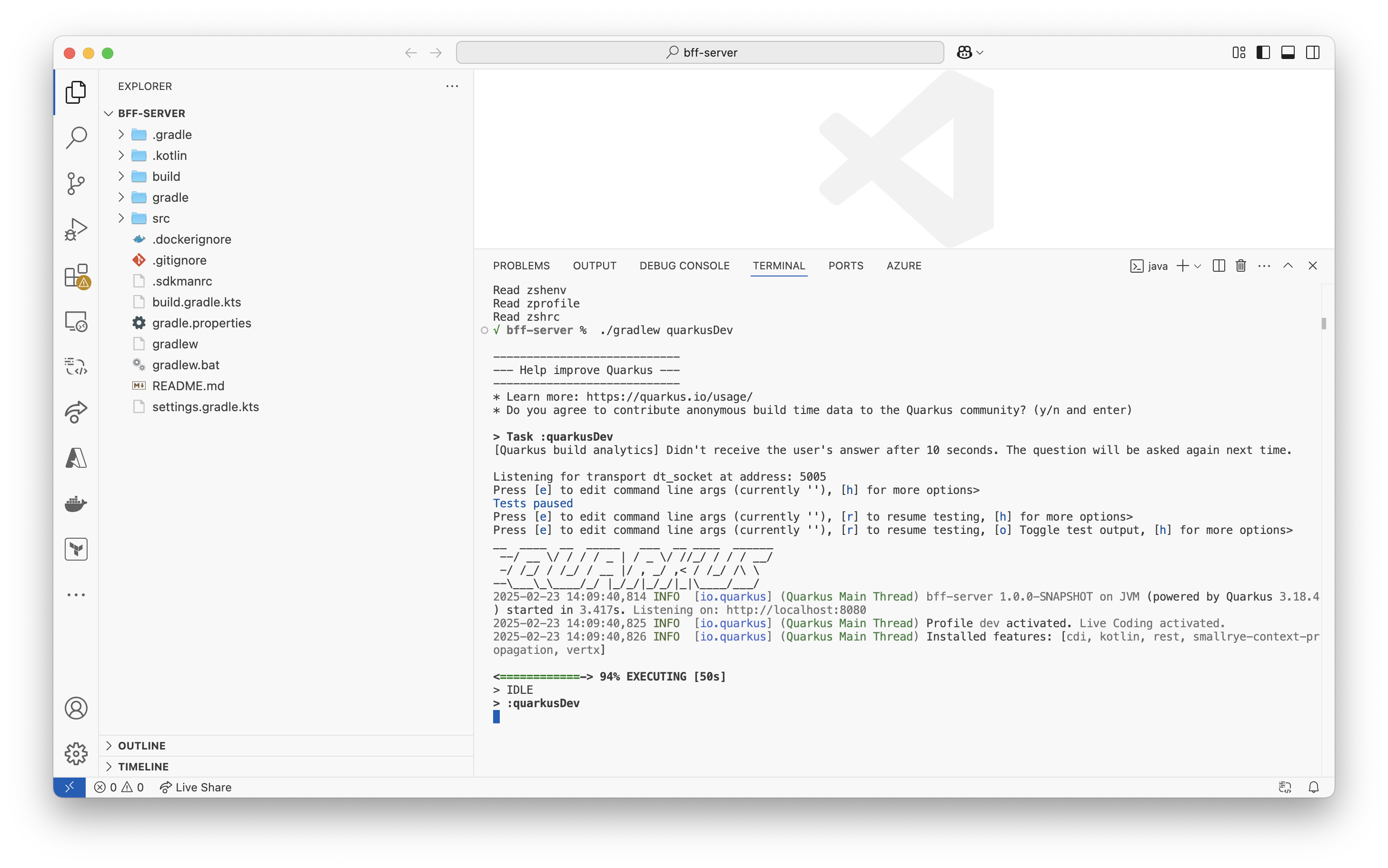 Quarkus: 開発環境構築とHelloWorld作成 #Kotlin - Qiita