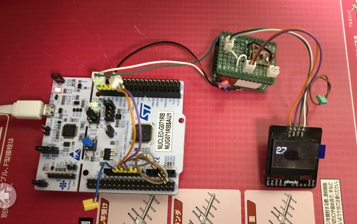 Stm32g071で有機エレクトロルミネッセンス温度計。 Stts751 Adafruit Ssd1306 Adafruit Gfx Arduino Qiita