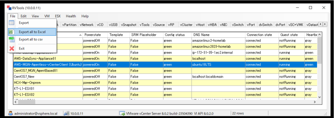 VMware vSphere 仮想環境アセスメントツール RVTools を初めて利用してみる #vmware - Qiita