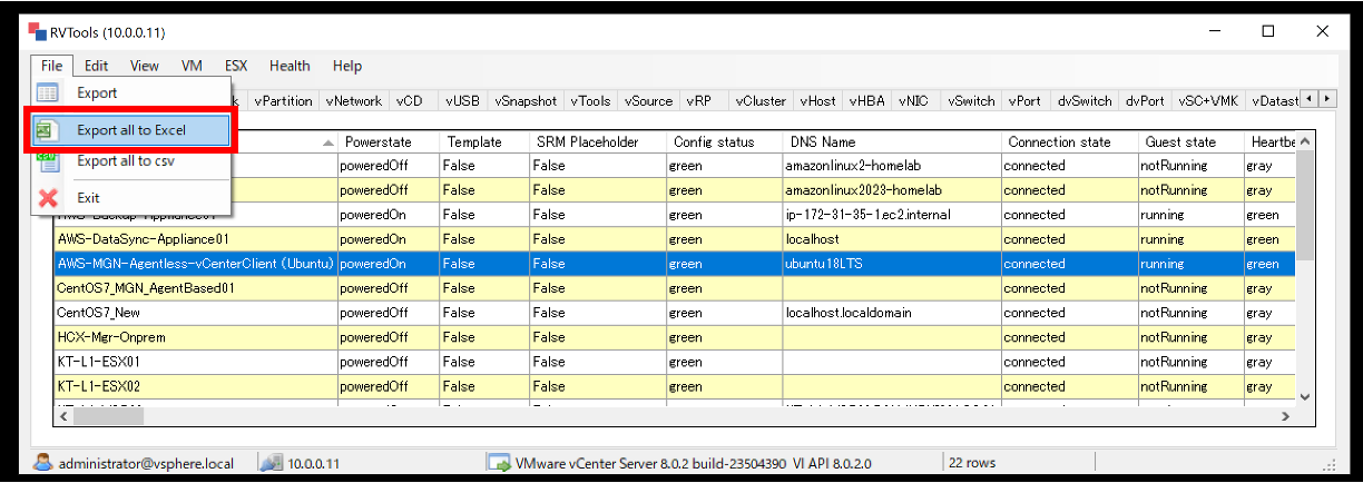 VMware vSphere 仮想環境アセスメントツール RVTools を初めて利用してみる #vmware - Qiita