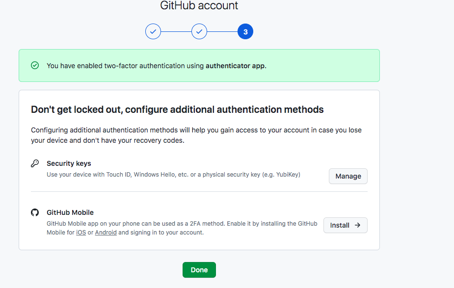 GitHubが二要素認証を有効化しろって行ってきたのでする | [ACTION REQUIRED] Your GitHub account, ~~~~, will soon require ...