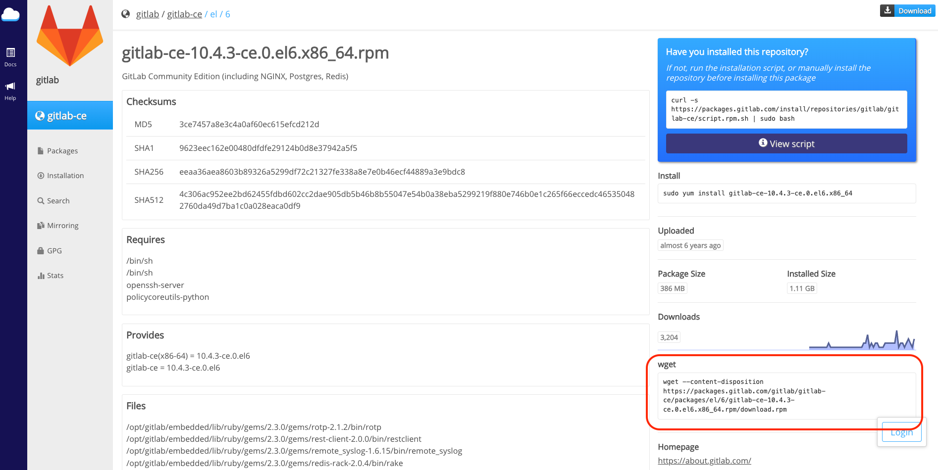 古いバージョンのGitLab Ceのインストール #Linux - Qiita