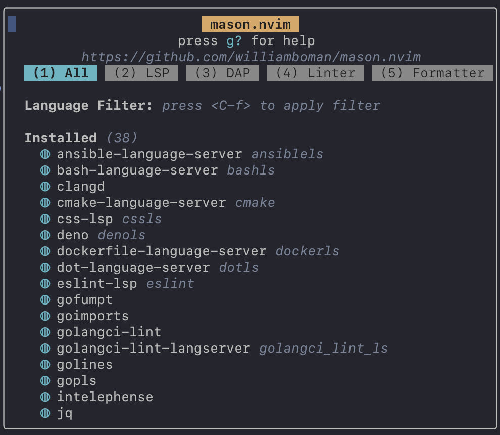 mason.nvim にインストールしたいパッケージを追加する #neovim - Qiita