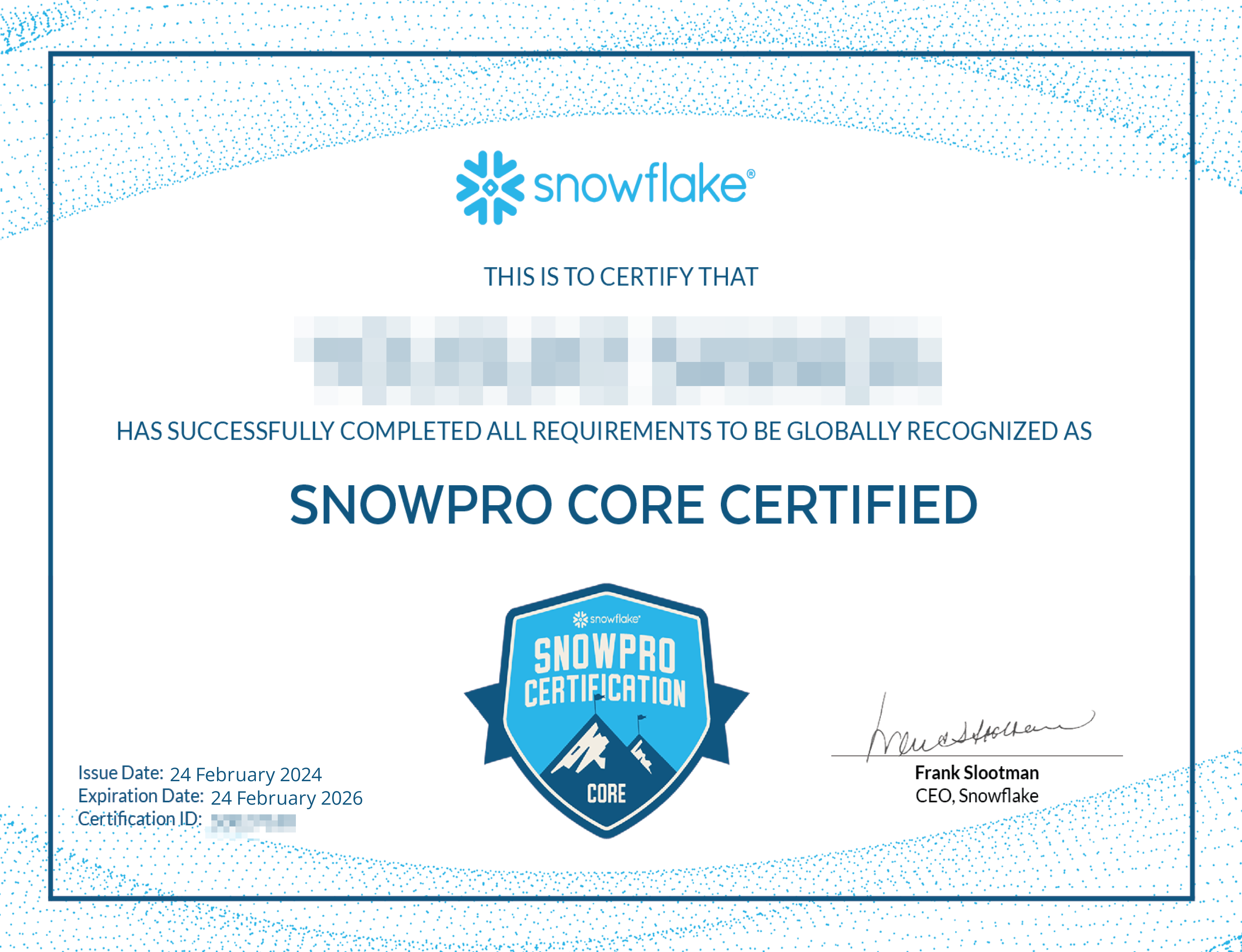 Snowpro Core Certificationに合格した話とこれから試験を受けようと思っている人へ #資格 - Qiita