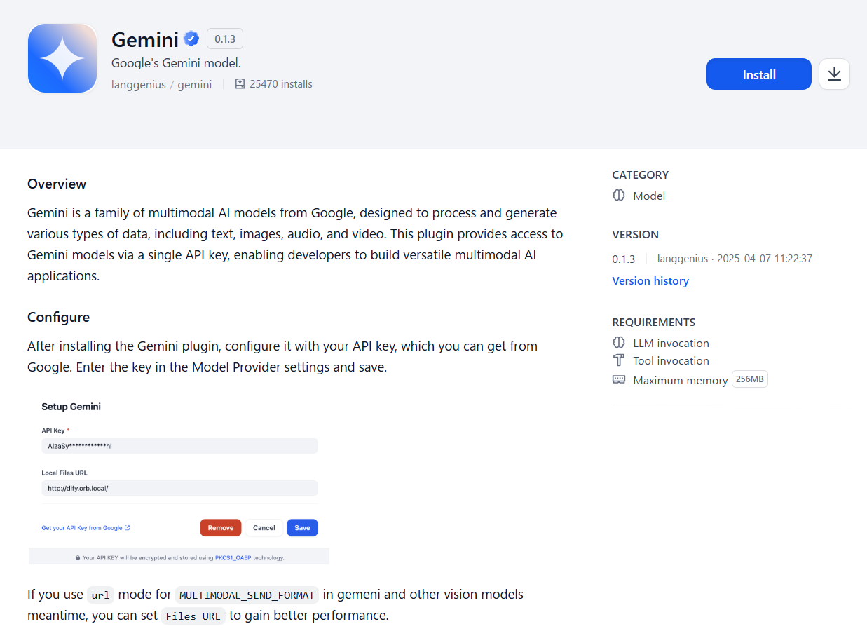 Dify に AIモデル（Gemini）を設定する #Gemini - Qiita