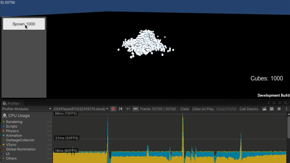 DOTSベースのUnity PhysicsはPhysXよりどの程度軽量なのか？ #Unity - Qiita