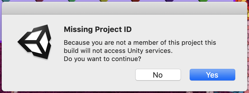 【Unity】「Missing Project ID」のメッセージが出る場合の対処法 #Unity3D - Qiita