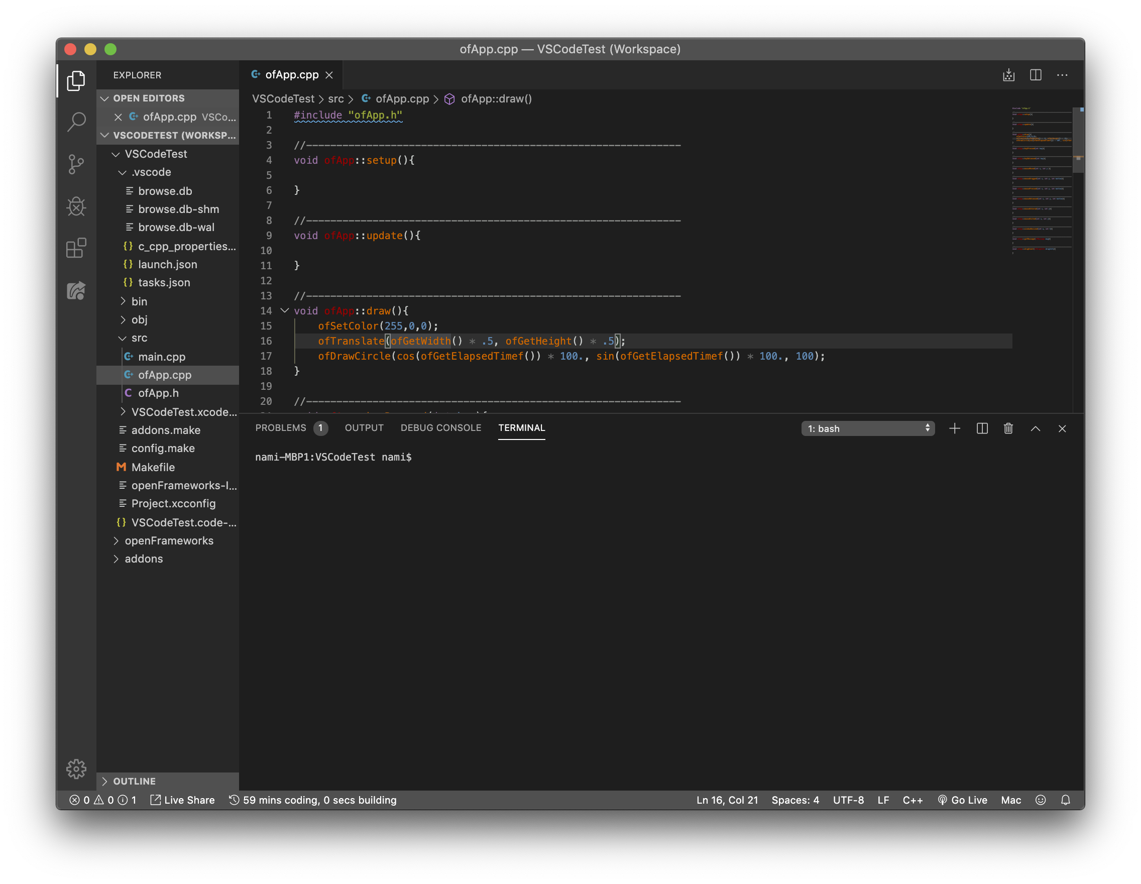 VSCodeでopenFrameworksをやる環境構築 #VSCode - Qiita