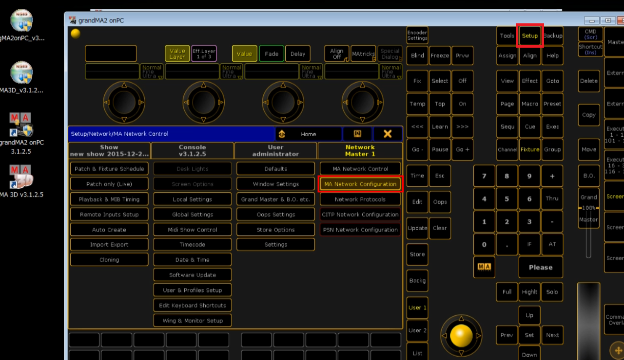 grandMA2を使ってみる① - 準備~基礎とか #grandMA2 - Qiita
