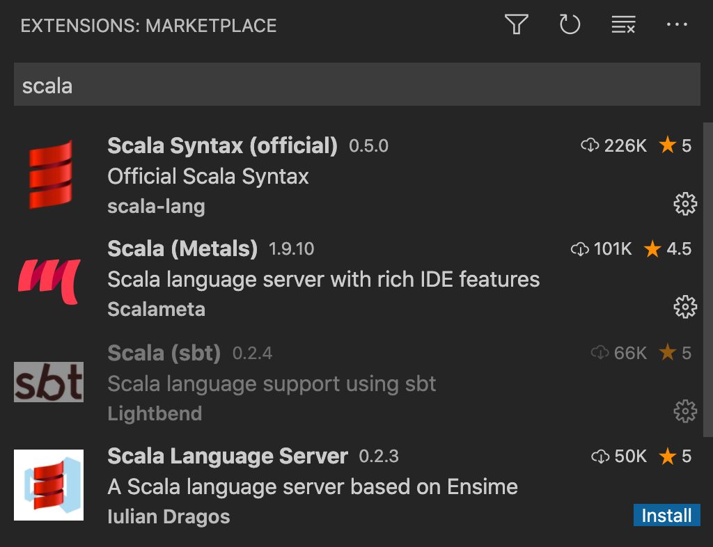 VSCodeのMetalsプラグインでScala(sbt)環境をIDEっぽくする #Java - Qiita