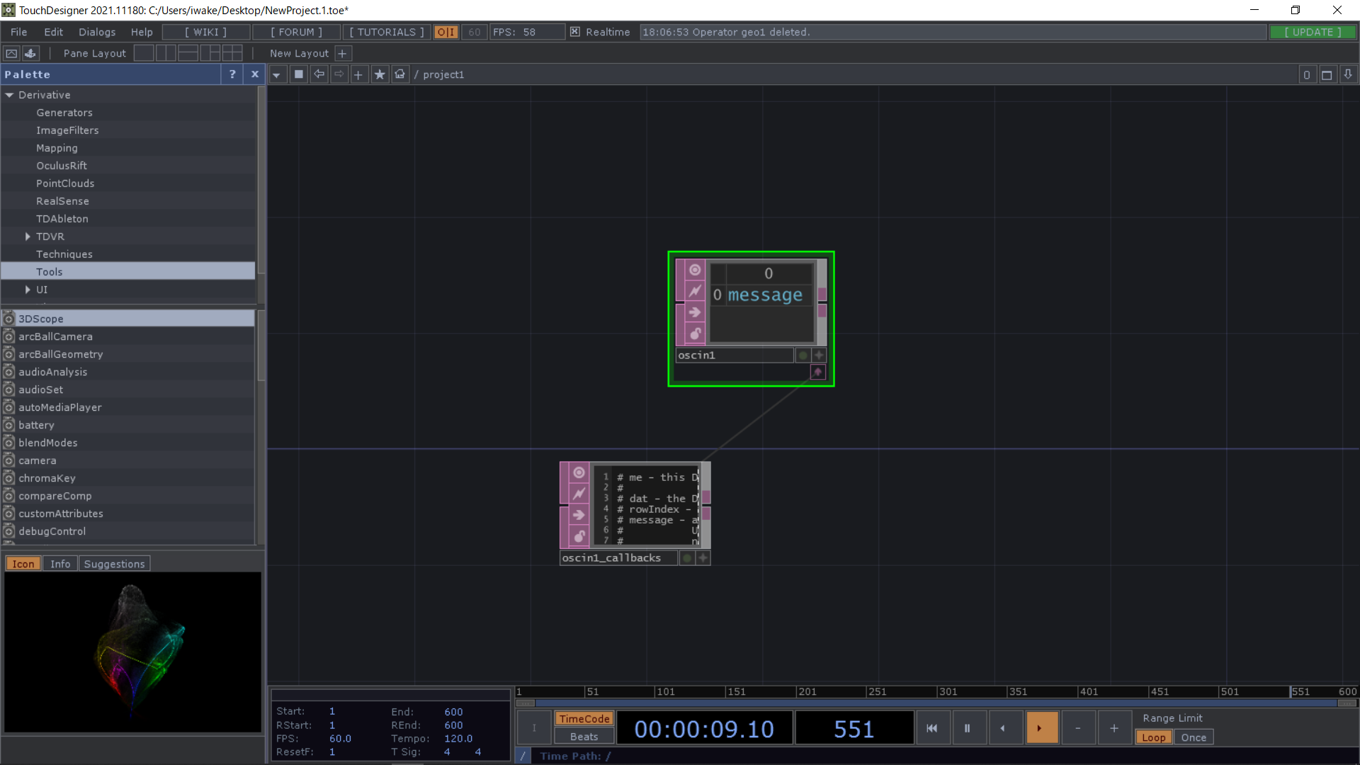 TouchDesigner×Pythonで軽率にOSC通信する方法を初心者向けに説明する #Python - Qiita