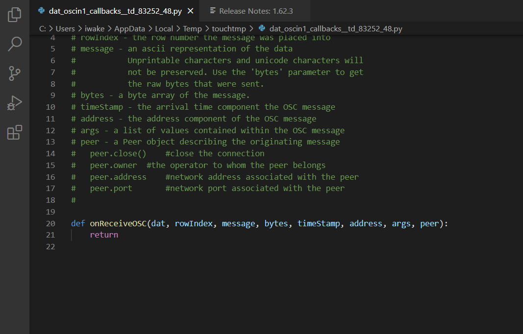 TouchDesigner×Pythonで軽率にOSC通信する方法を初心者向けに説明する #Python - Qiita