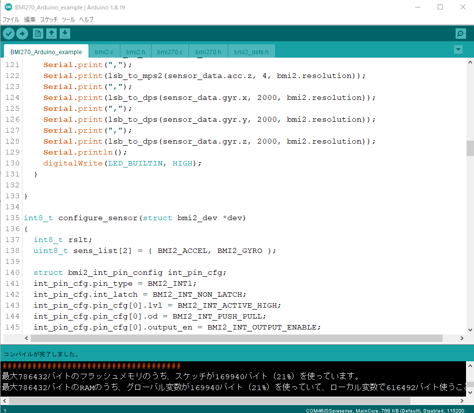 SONY Spresense用の6軸センサーBMI270ボードをArduino IDEで動かしてみた #IoT - Qiita
