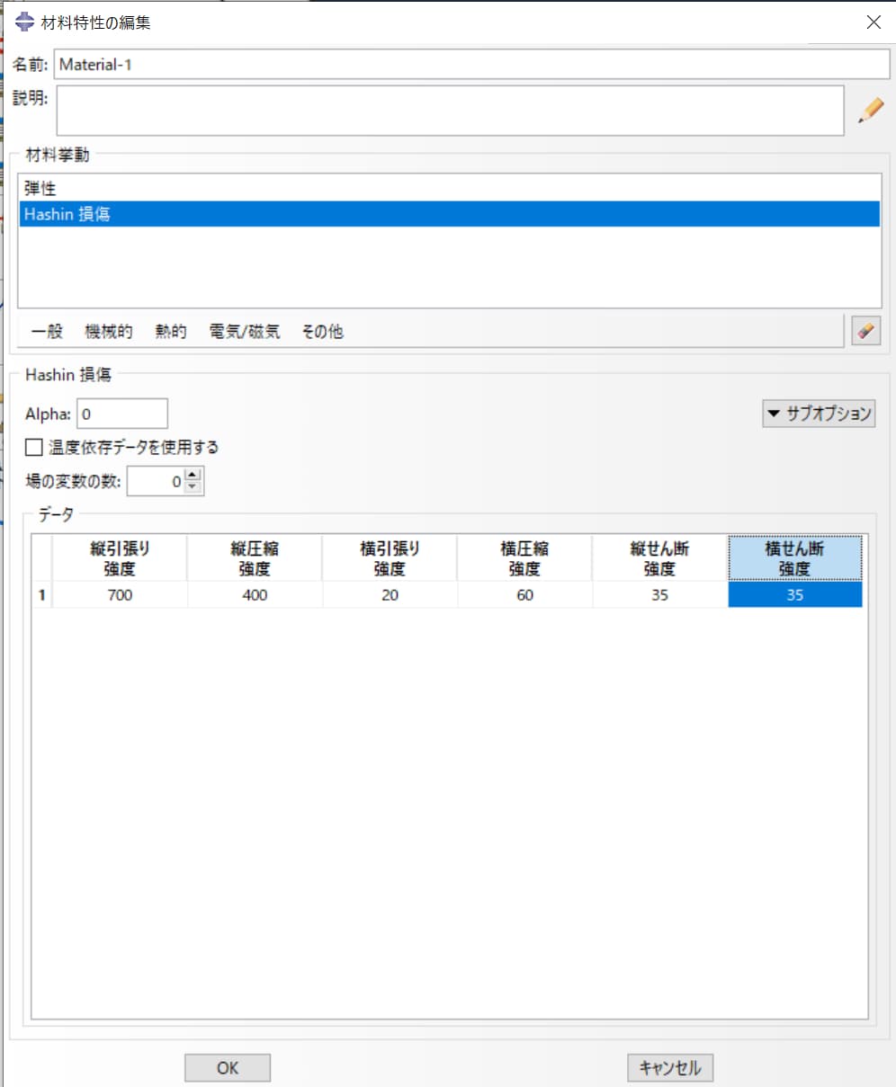 【Abaqus】使い方講座その5「Hashin損傷」 #初心者 - Qiita